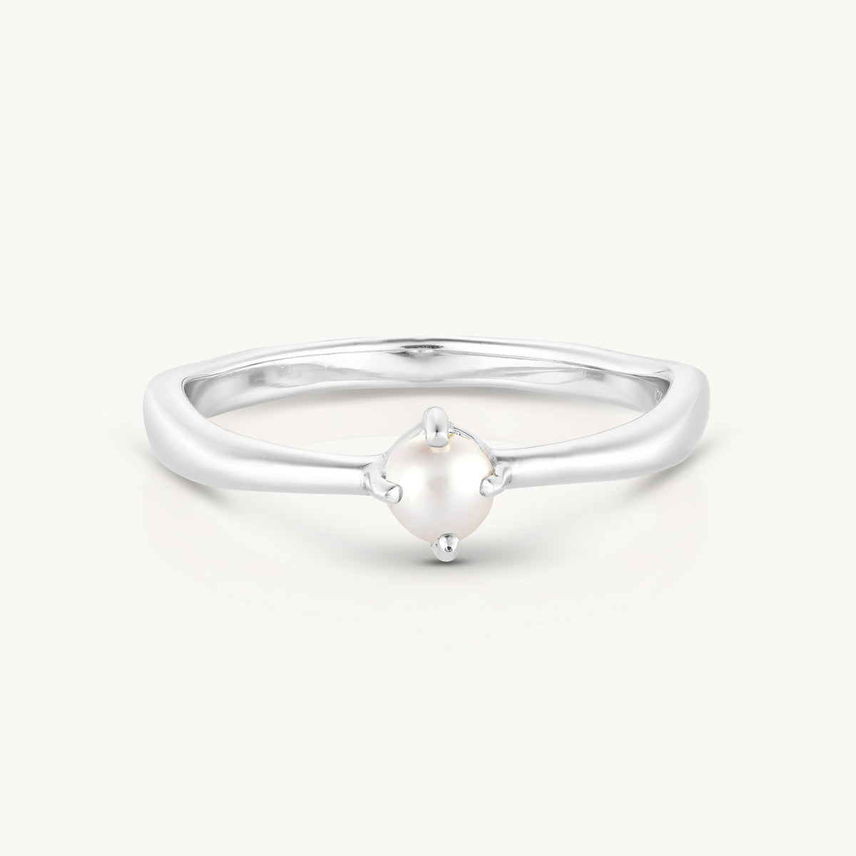 June Pearl Silver Birthstone Ring – ToniMay