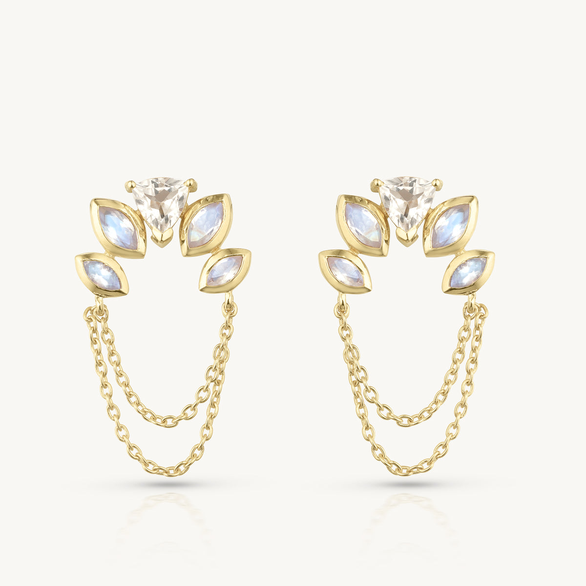 Ada Chain Gold Studs – ToniMay