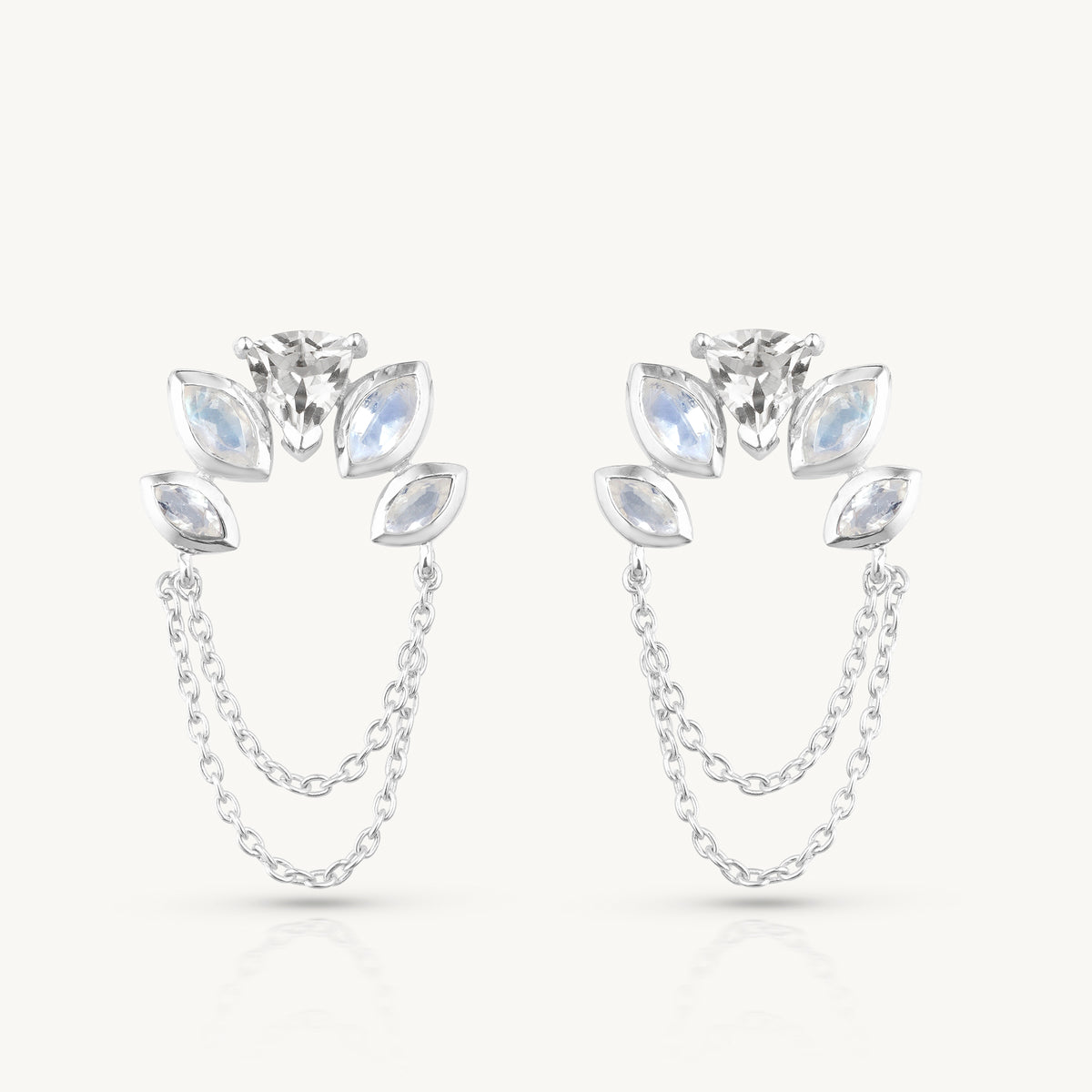 Ada Chain Silver Studs – ToniMay