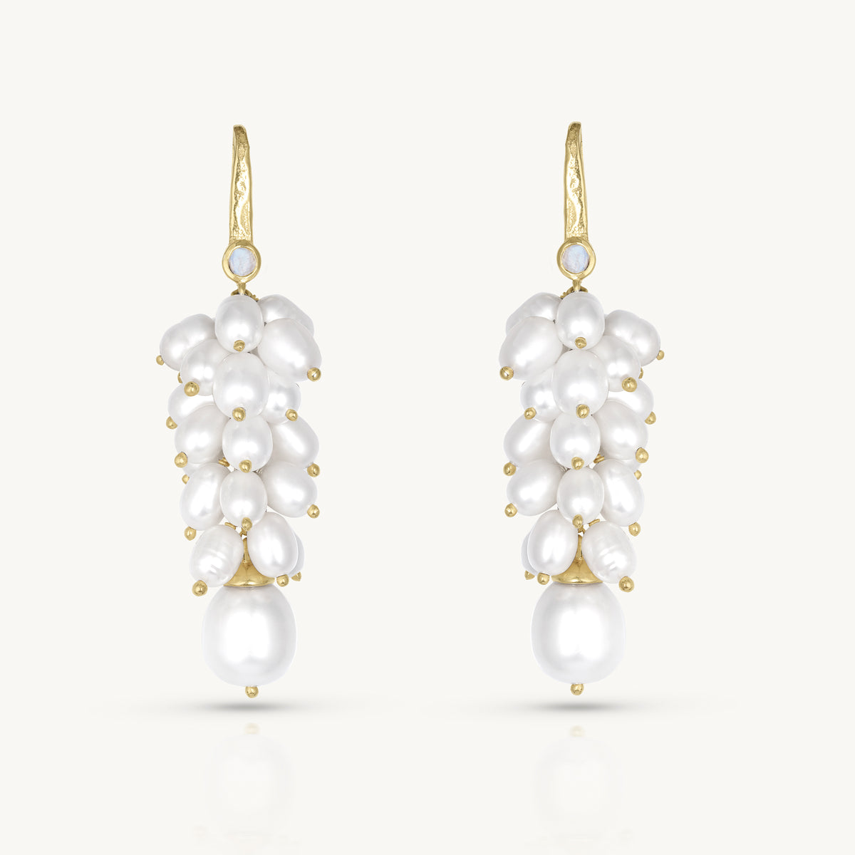 Adeline Pearl Cluster Gold Earrings – ToniMay