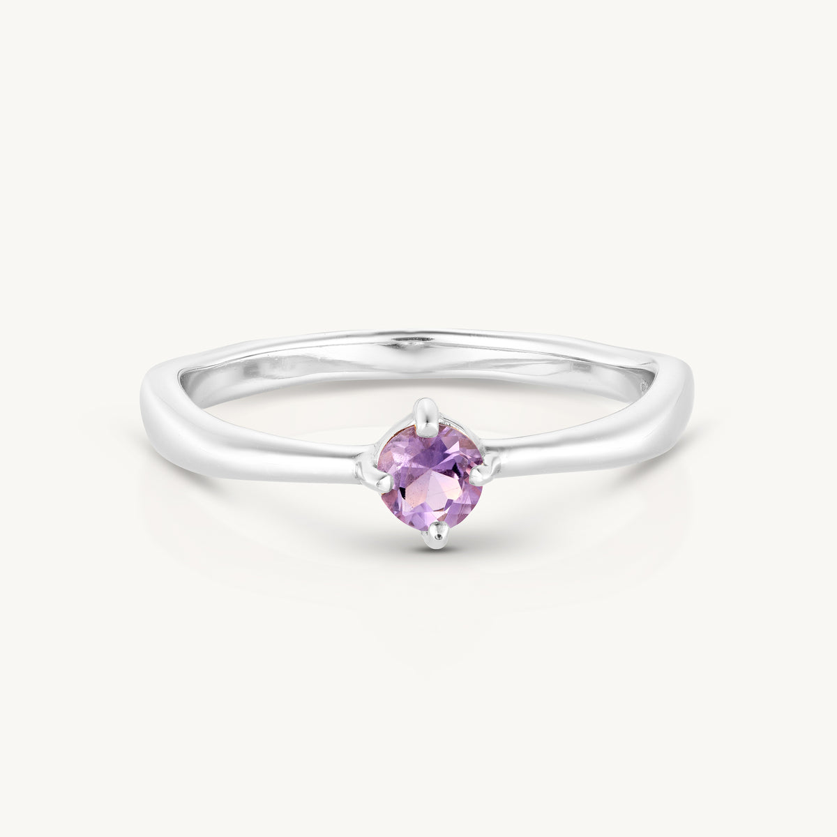 February Amethyst Silver Birthstone Ring – ToniMay