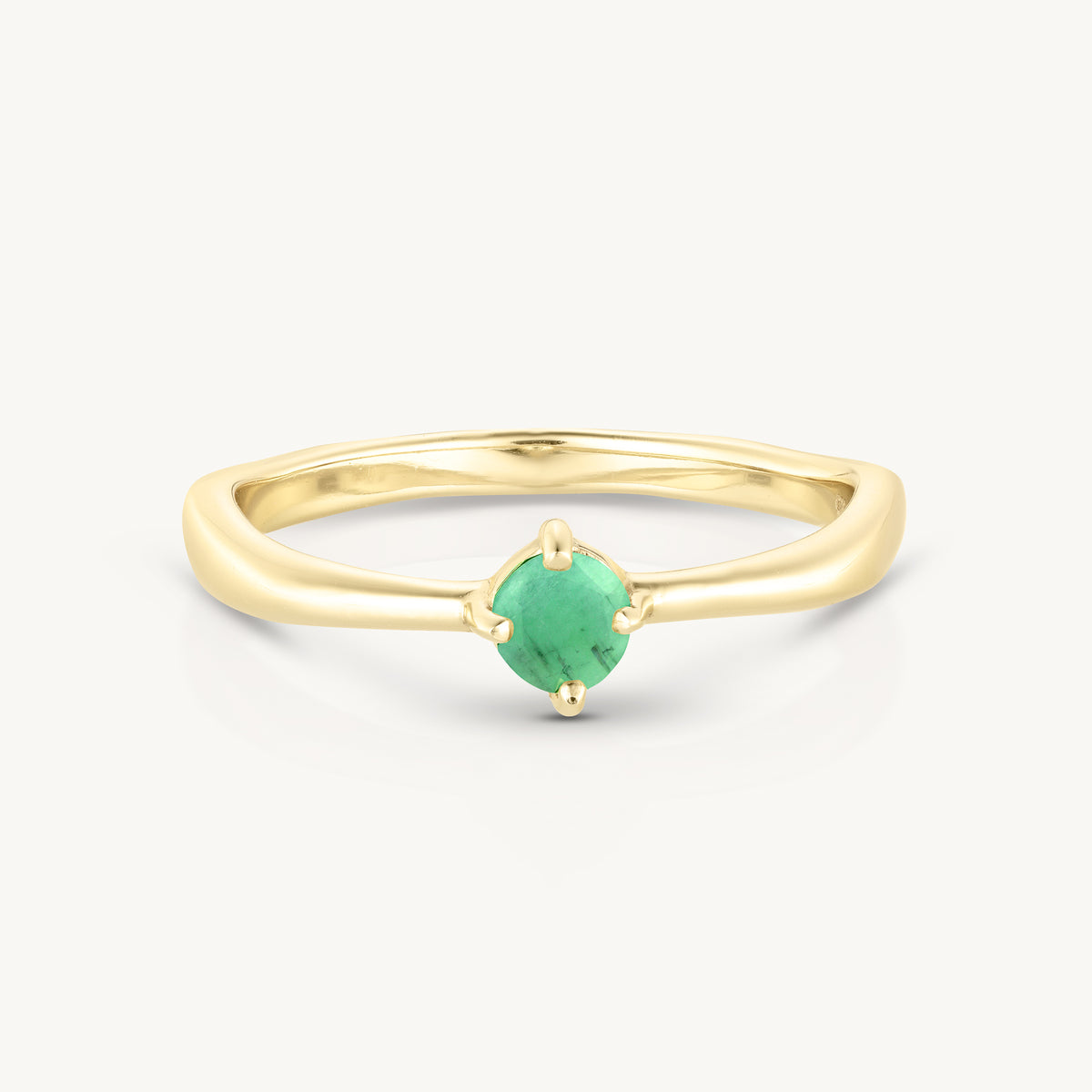 May Emerald Gold Birthstone Ring – ToniMay