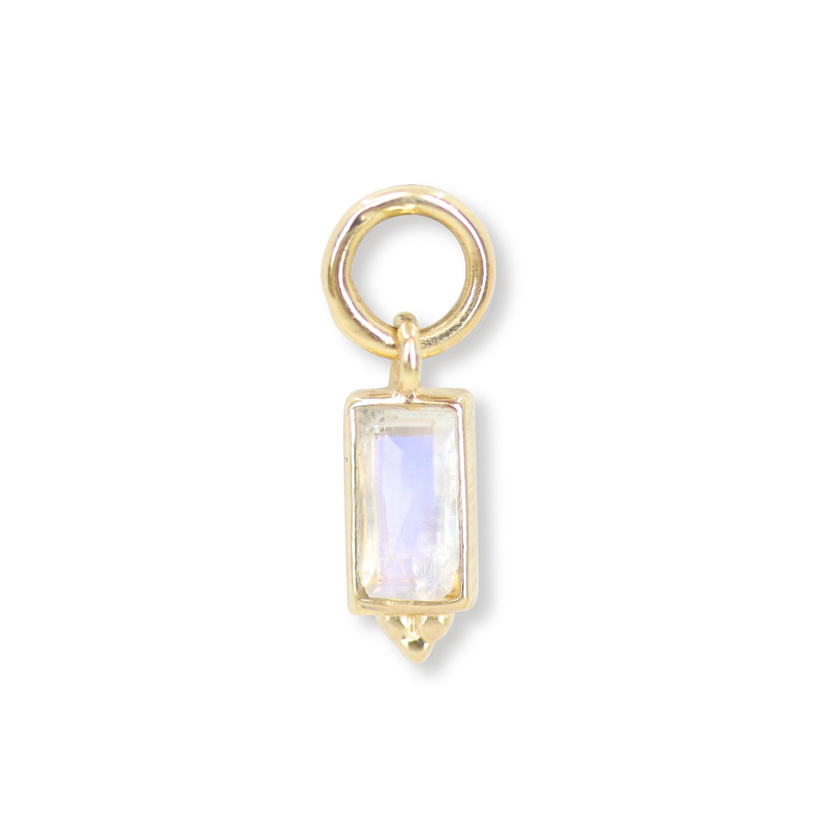 Baguette Moonstone Gold Charm – ToniMay