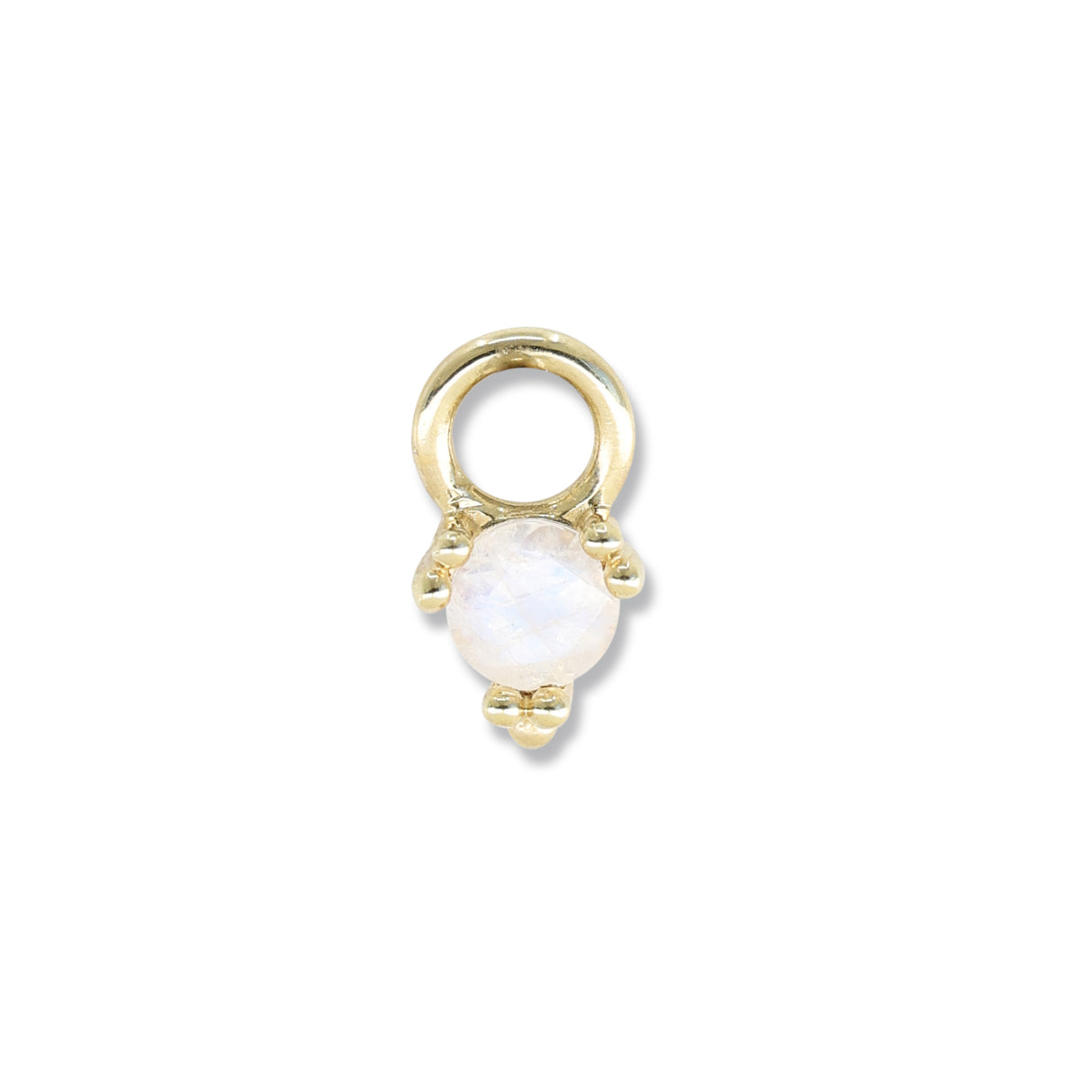 Orb Moonstone Gold Charm – ToniMay